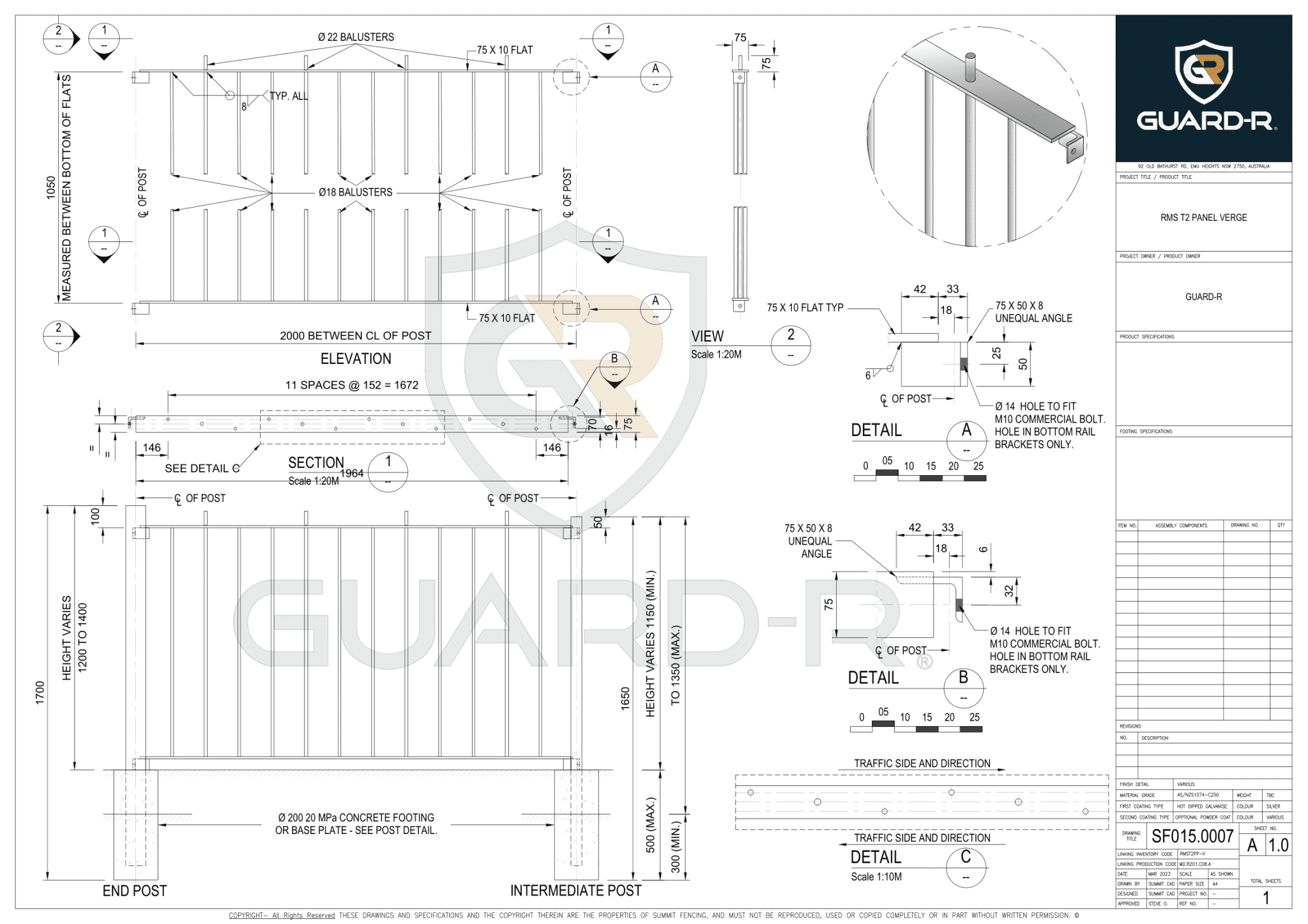 Type 1 Pedestrian Fencing | Guard-R Group
