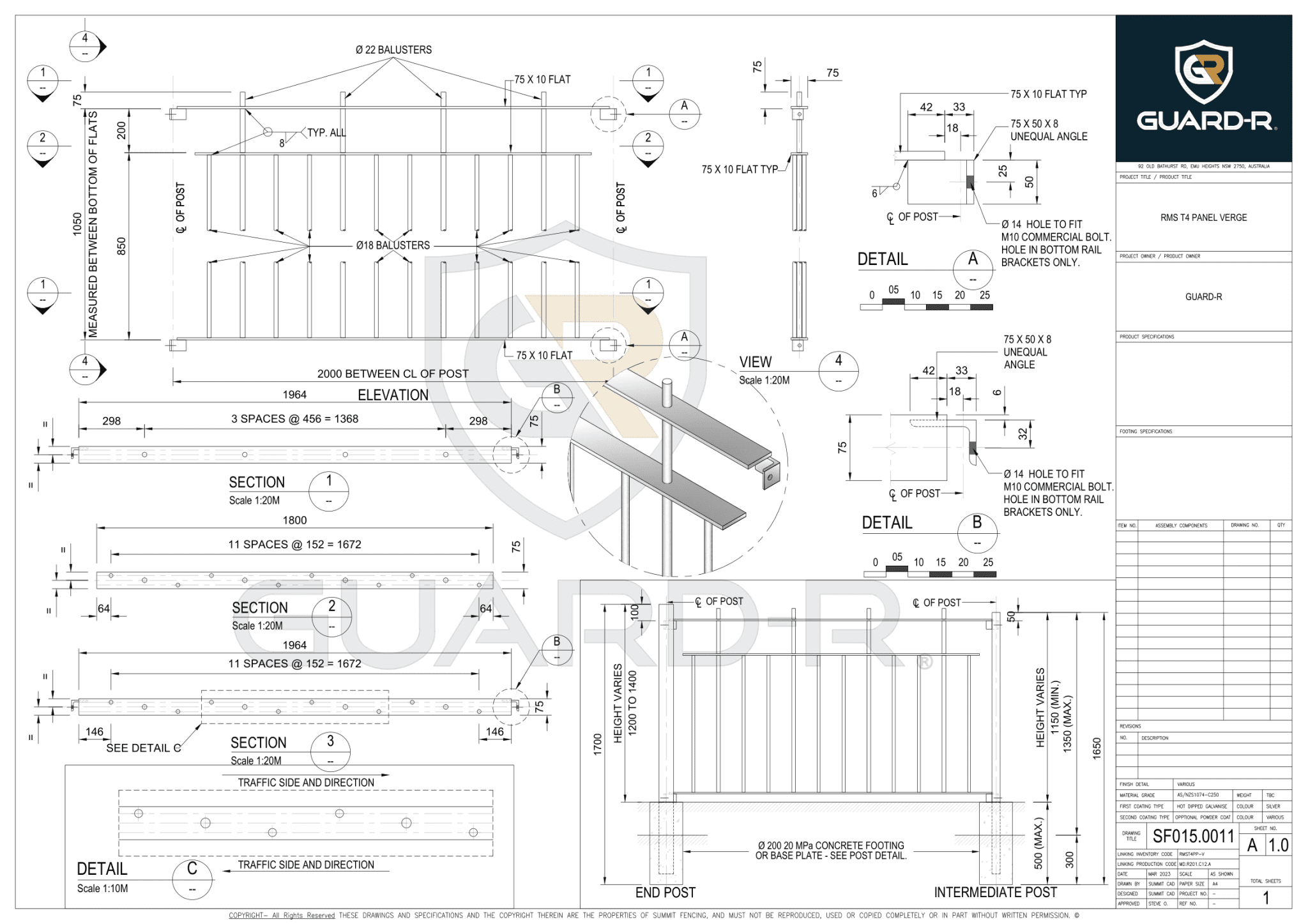 Type 1 Pedestrian Fencing | Guard-R Group
